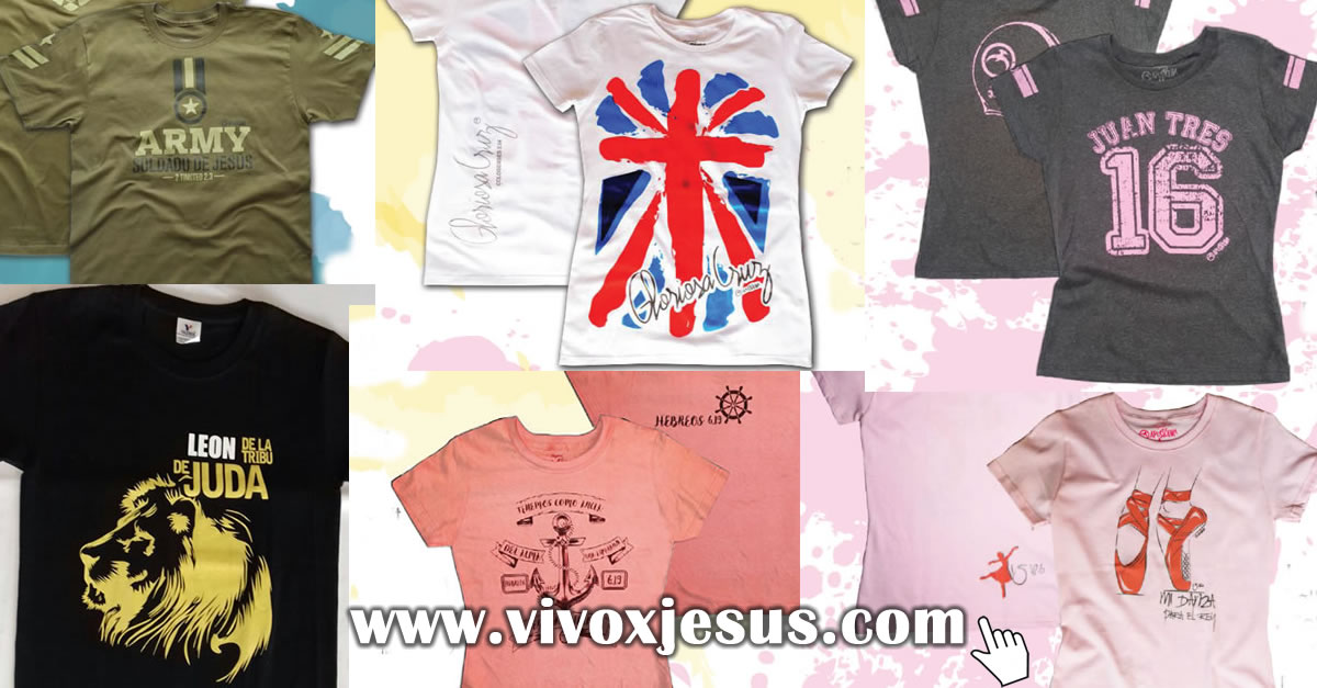 Playeras, diferentes modelos y tallas